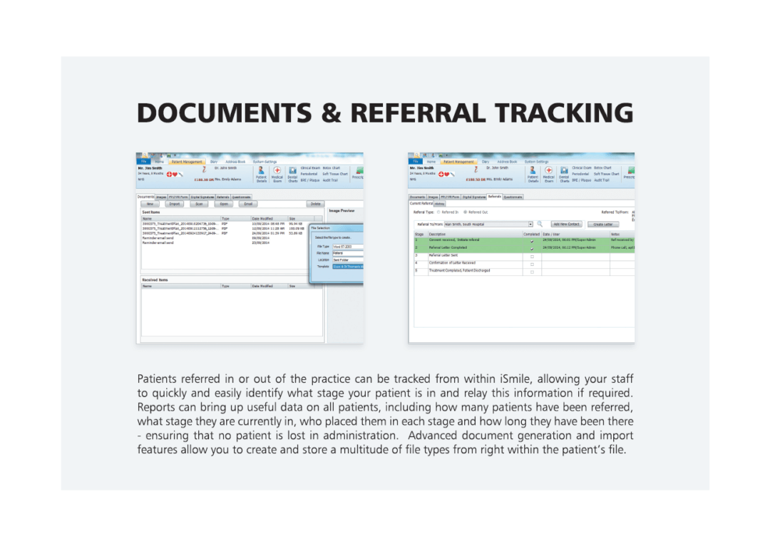 Features | iSmile Dental Software
